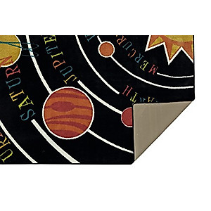 Mohawk Home Black Aurora Solar System Indoor Space Area Rug (5'x8')