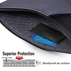 FINPAC 13 Inch Tablet Laptop Sleeve Case, Slim Carrying Cover Bag for 12.9" iPad Pro 2018-2022, MacBook Air 13 2018-2022, MacBook Pro 13 2016-2022, Surface Laptop Go, Surface Pro 9/X/8/7/6/5, Black