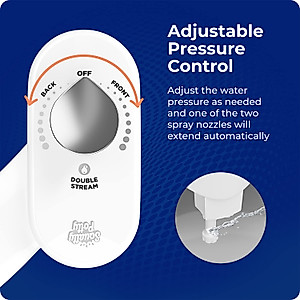 Squatty Potty Refresh-it Dual Stream Fresh Water Bidet Toilet Seat Attachment Non Electric