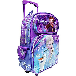 Disney Frozen 2 Elsa & Anna Kids Backpack 16" Rolling/Roller Large Bag 20225