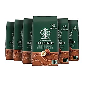 Starbucks Medium Roast Ground Coffee — Hazelnut — 6 bags (11 oz. each)
