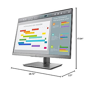 HP EliteDisplay E243i 24-Inch Screen LED-Lit Monitor (1FH49A8#ABA) Black and Silver