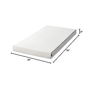 ZINUS 5 Inch Cooling Essential Foam Mattress / Affordable Mattress / Bed-in-a-Box / CertiPUR-US Certified, Twin, White