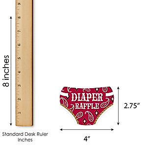 Big Dot of Happiness Little Cowboy - Diaper Shaped Raffle Ticket Inserts - Western Baby Shower Activities - Diaper Raffle Game - Set of 24