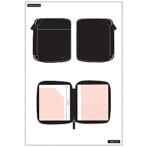 Me & My Big Ideas Planner Zip Folio Blck&Blush, Black