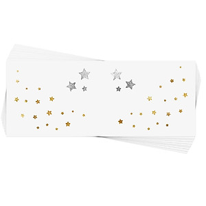 STARRY FRECKLES set of 10 premium waterproof metallic foil temporary Flash Tattoos - Party Favors, temporary tattoo, face tattoo, face freckles, star tattoo, face jewels