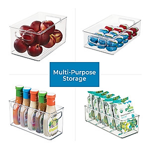 iDesign 4-Piece Plastic Bin Set for Pantry and Cabinet Organization– Various Sizes, Clear Recycled Plastic