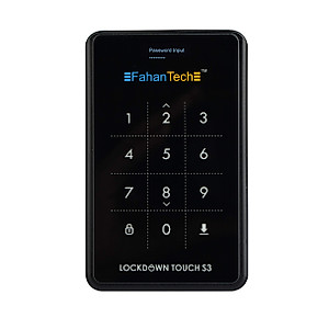 FahanTech Made in Korea - Upgraded SATA III Lockdown Series AES 256-bit Hardware Encrypted Hard Drive Enclosures (SATA III Metal-Black)