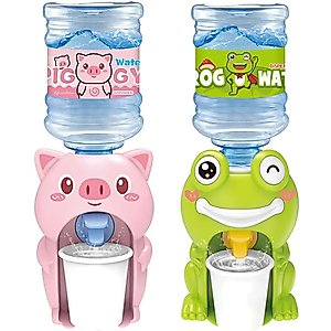 Small Water Dispenser Mini Water Dispenser for , Pig and Water Machine Pretend Play Kitchen Supplies for Girls Boys Desktop Water Cooler
