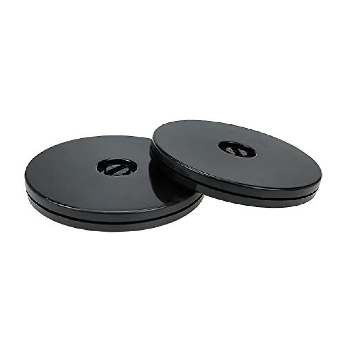 Geesatis 4 Pcs Acrylic Lazy Susan 4 inch Turntable Organizer Rotating Revolving Display Base,Smooth Swivel Plate for Display Base Turn Dining Table