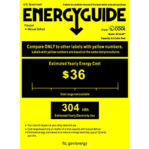Commercial Cool Upright Freezer, Stand Up Freezer 6 Cu Ft with Reversible Door, White with VCM Door