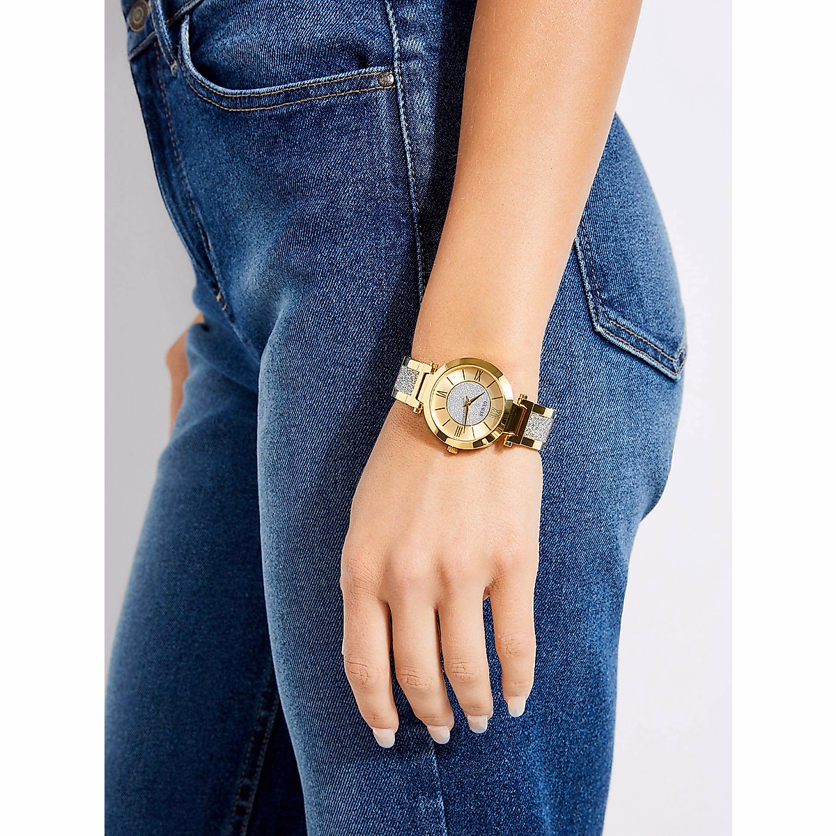 GUESS Swarovski Crystal Bangle Watch