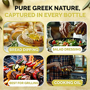 Limited Edition Greek Olive Oil Early Harvest 2022/23 Low Acidity (0.3%) Unleash the Mediterranean Flavour with our Olive Oil, Cold Pressed Organic - FDA, Non-GMO, Pure EVOO, Polyphenol Rich - 500ml
