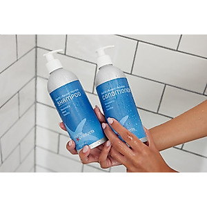 Eco-Friendly Shampoo and Conditioner - Rosemary, Mint, Vanilla - Sulfate Free, 16 oz (Refillable Bottles with pumps)