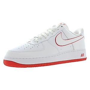 Nike Air Force 1 '07 White/White-Picante Red-White Mens Size 12