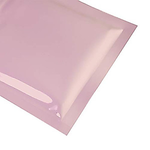 QQ Studio 100 Durable Double-Sided Metallic Foil Mylar Flat Ziplock Bag 7.5x10cm (3x4) (Pink)