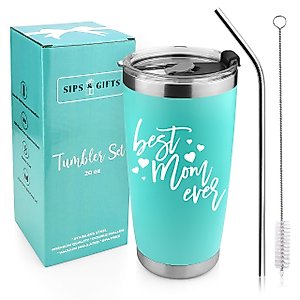 Best Mom Ever-Gift for Mom for Christmas, 20 Ounce Stainless Steel Tumbler