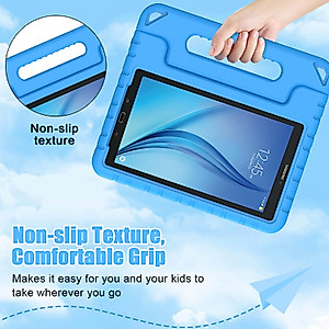 BMOUO Kids Case for Samsung Galaxy Tab E 8.0 inch - EVA Shockproof Case Light Weight Kids Case Super Protection Cover Handle Stand Case for Kids Children for Samsung Galaxy TabE 8-inch Tablet - Blue