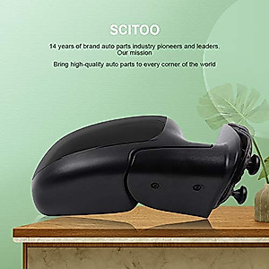 SCITOO Passenger Right Door Mirror for 1999-2006 for Chevy Silverado Suburban Tahoe for GMC Sierra Yukon Manual Adjusted Folding Side Mirror (1999-2000 New Body Style 2007 Classic)