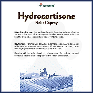 NaturVet Hydrocortisone Relief Spray for Dogs, Cats & Horses 4 oz