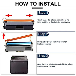 4 Pack (1BK+1C+1M+1Y) TN-315 TN315 Compatible TN315BK TN315C TN315M TN315Y Toner Cartridge Replacement for HL-4150CDN 4140CW MFC-9640CDN 9650CDW Printer Ink Cartridge