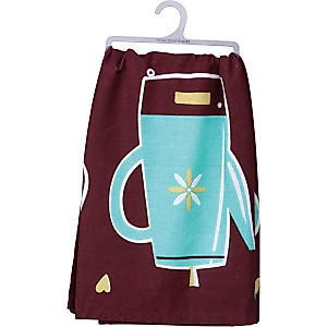 Primitives by Kathy 102727, Dish Towel - Love You More Than Coffee, Multi