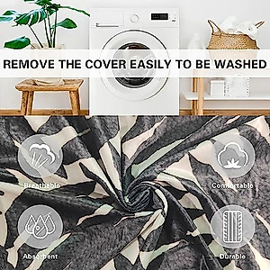 Giant 6 ft Bean Bag Chair Cover (No Filler, Cover only) Big Soft Washable Dutch Velvet Adult Beanbag Chair Outside Cover (Geometric)