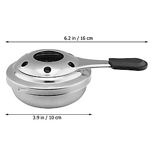 DOITOOL Stainless Steel Fuel Holder with Cover, Fuel Holder for Chafers with Cover and Handle for Chafing Dishes, Buffet Barbecue Party Events