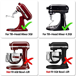 K45WW Wire Whip for Kitchenaid Stand Mixer, Stainless Steel, Egg Heavy Cream Beater, Cakes Mayonnaise