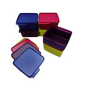 Tupin Tupperware Keep Tab Plastic Container Set, 1.2 litres (Set of 8)