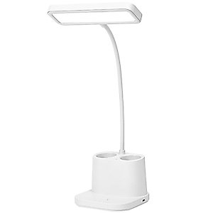 Fancial Metal Desk Lamp with Clip, Swing Arm, Architect Adjustable Gooseneck Desk Lamp, Clip Desk Lamp for Home Office, Work, Study, Reading, E26 Base, Multi Connectors, Black