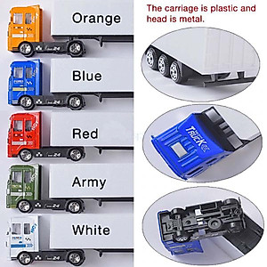 Personalized Toy Truck, Custom Model Toy Truck Carrier Truck Car Construction Vehicles Toys for Kids Boys Girls Toddlers Birthday with Your Child's Name