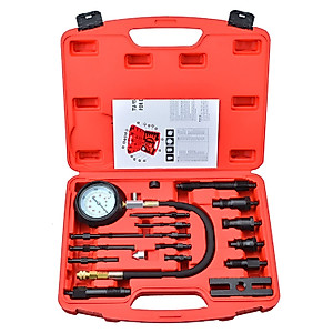 Prokomon 17 pc Diesel Engine Cylinder Compression Tester Tool Kit Set Automotive Compressor