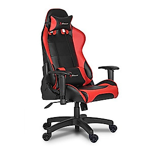 Arozzi - Verona Junior Ergonomic Computer Gaming/Office Chair with High Backrest, Recliner, Swivel, Tilt, Rocker, Adjustable Height and Adjustable Lumbar and Neck Support - Red