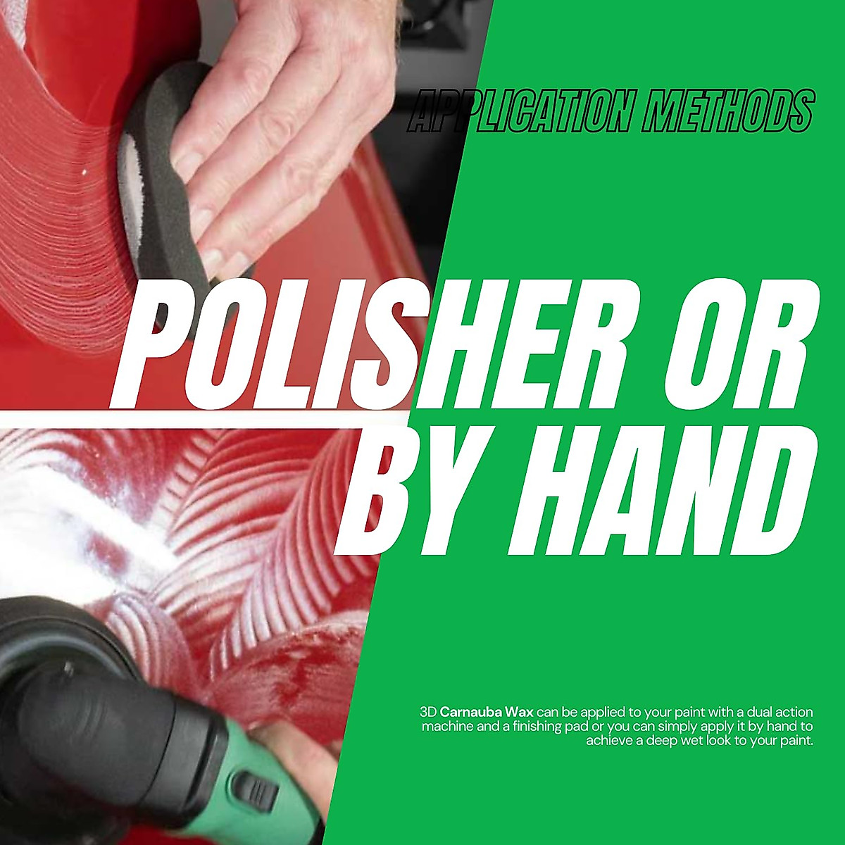 3D Carnauba Wax - High Gloss, Deep Shine Brazilian Carnauba Liquid Wax - Long Lasting UV Paint Protection - Easy Application on Cars, RVs, Boats, Motorcycles - Non-Staining Detailing Products 16oz.