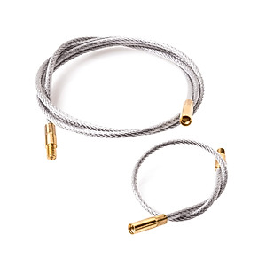 Breakthrough Clean Flexible Pull-Through Cleaning Cable - Set of 33 and 8" Cables with #8/32 Brass Threading - Accessory for Gun Cleaning Kit - Rifle and Handgun Care and Maintenance