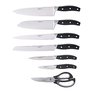 Berghoff All-In-One 7Pc Forged Knife Set, Corrosion Resistant Ergonomically Designed ABS Handle With Triple Rivet