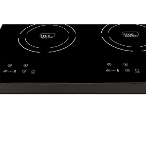 True Induction TI-2B Built-in Double Burner Induction Glass Cook-Top 120V Black
