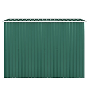 Generic 4.2 x 9.1 Ft Outdoor Storage Shed, Metal Tool Shed with Lockable Doors Vents, Utility Garden Shed for Patio Lawn Backyard (Green)