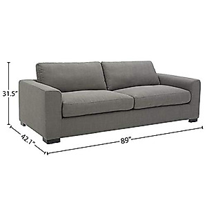 Amazon Brand - Stone & Beam Westview Extra-Deep Down-Filled Sofa Couch, 89"W, Smoke