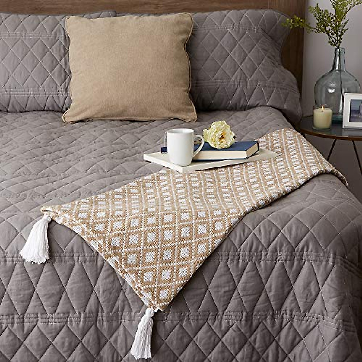 DII Stone Diamond Lattice Throw, 50x60