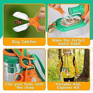 TOY Life Bug Catcher Kit for Kids Bug Catching Kit with Butterfly Net,Bug Net,Critter Keeper,Butterfly Kit,Magnifying Glass,Insect Catcher, Bug Toys Kids Explorer Kit Outdoor Toys for Kid 3 4 5 6 7 8
