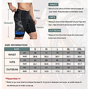 Men's Cycling Shorts 4D Padded Bike Underwear Shorts Bicycle MTB Liner Mountain Shorts for Cycle Riding Biker Blue L