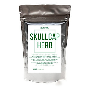 Skullcap Scutellaria Scullcap Herb from Germany - Natural, Cut & Dried Scutellaria Lateriflora - Net Weight: 1oz/28.5g