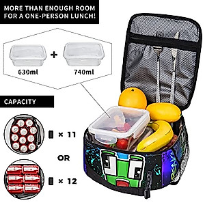 Yiwbor Portable Lunch Bag Insulated Lunch Box Reusable Cooler Totes Bag for Women Adult Girl Work Picnic Camping