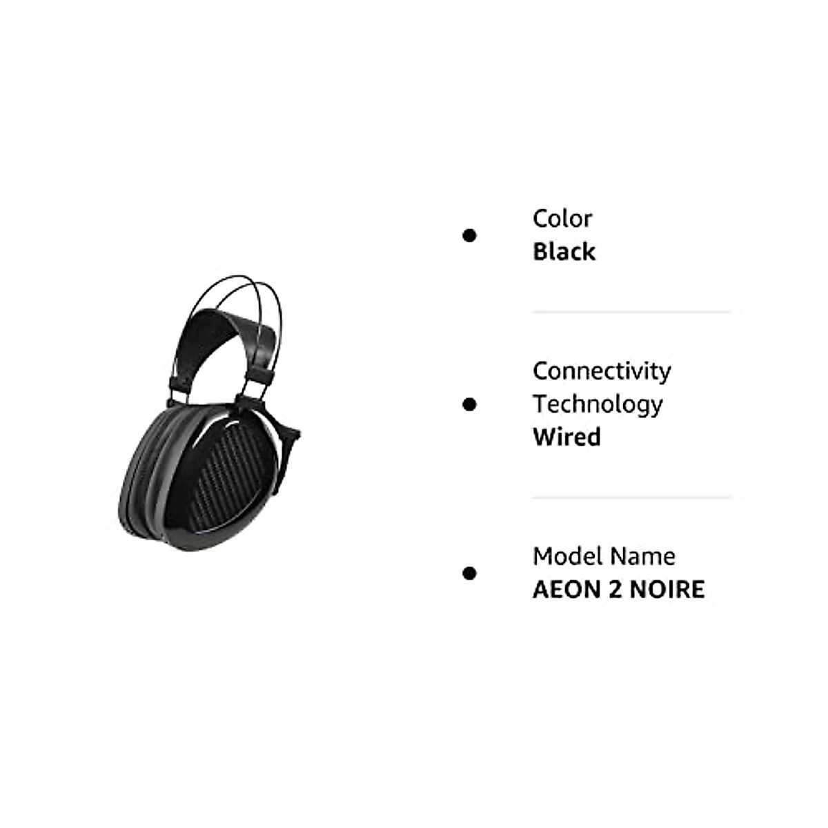 Dan Clark Audio AEON 2 Noire Planar Closed Back Portable Audiophile Headphones with 2m Dummer 3.5mm/1/4-inch Cable (Black)