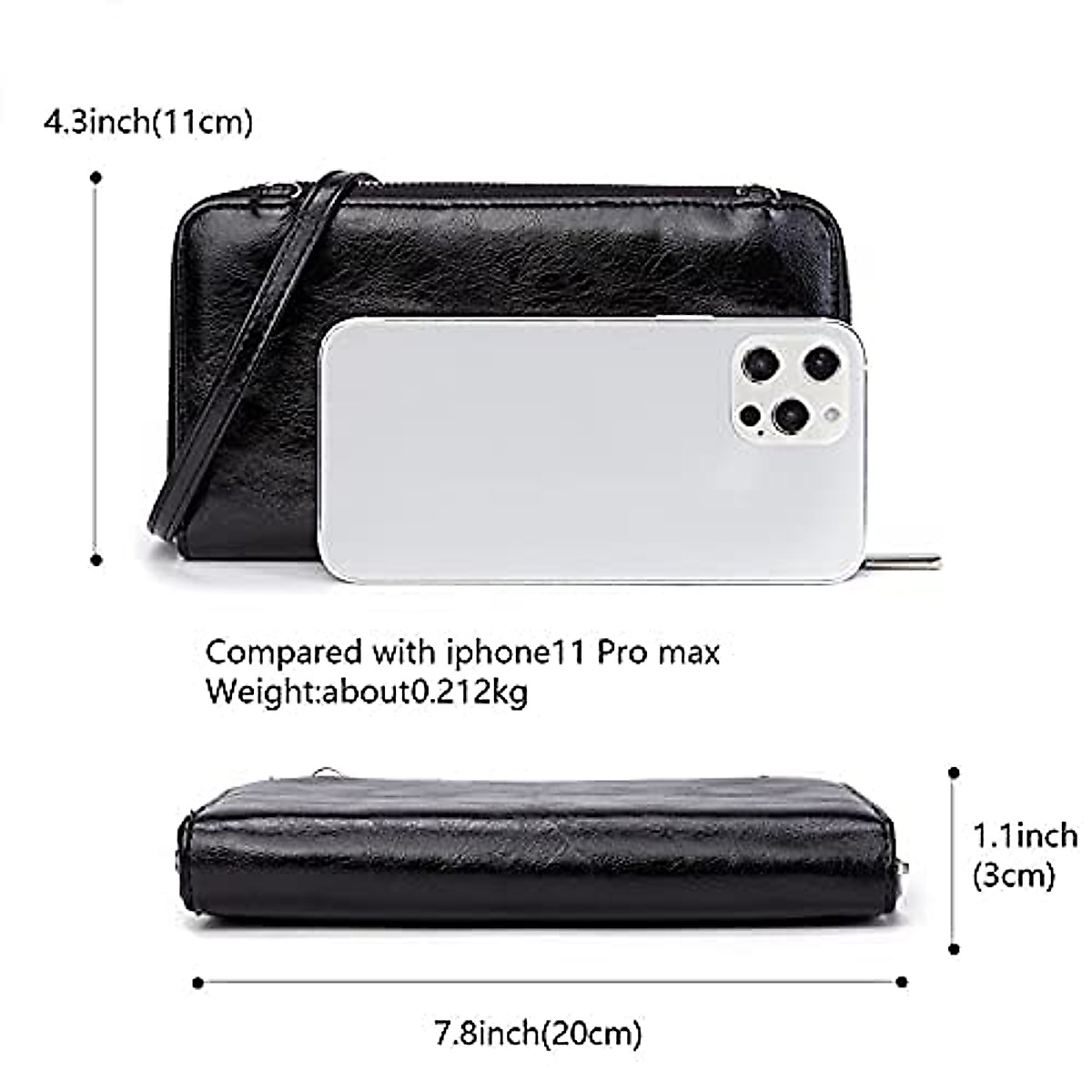 Small Crossbody Bag Touch Screen Phone Bag Shoulder Handbag Wallets Purse for Women & Girls (#1 Black)