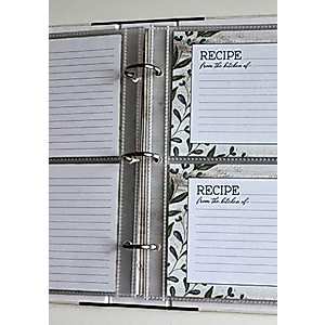 Brownlow Gifts Binder with Plastic Page Protectors and Recipe Cards, 8 x 9-Inch, Vintage Kitchen,70050