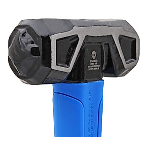 REAL STEEL 0508 Rubber Grip Forged Jacketed Graphite Drilling Sledge Hammer for Striking 3 lb