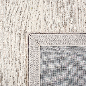 SAFAVIEH Metro Collection 6' Square NaturalIvory MET995A Handmade Premium Wool Living Room Dining Bedroom Area Rug